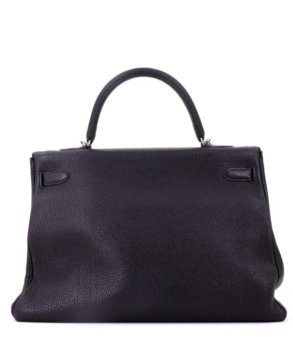 Hermès Kelly 35 Handbag Black Togo With Palladium Hardware
