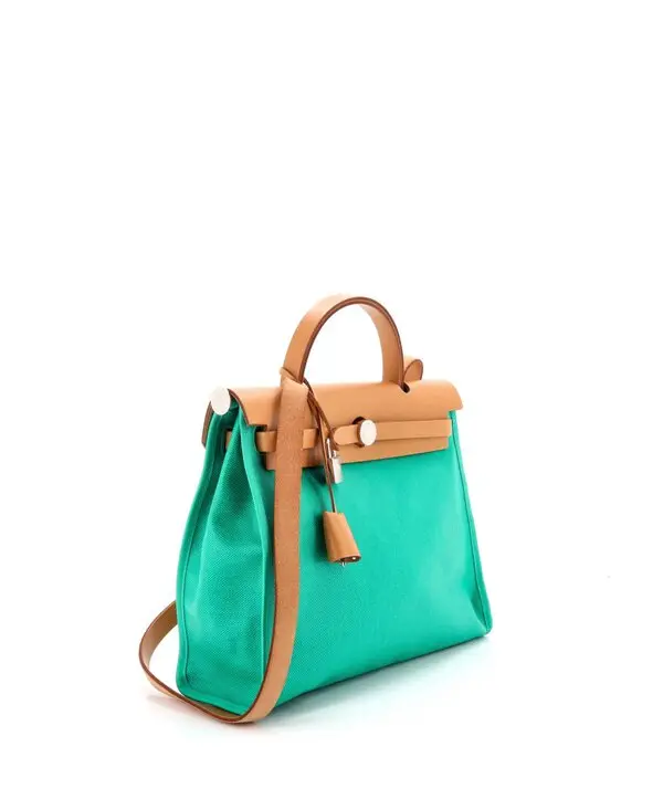 Hermès 31 Herbag Zip Berline Vache Canvas And Leather