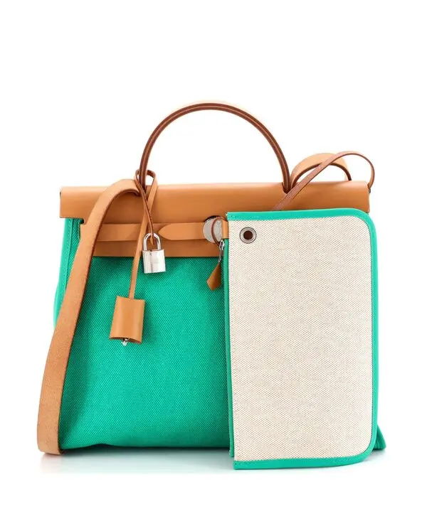 Hermès 31 Herbag Zip Berline Vache Canvas And Leather
