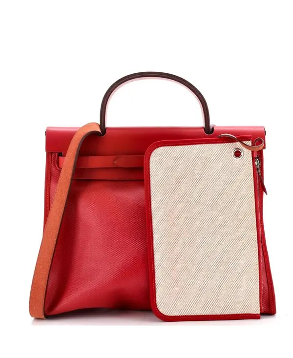 Hermès 31 Herbag Zip Berline Vache Canvas And Leather