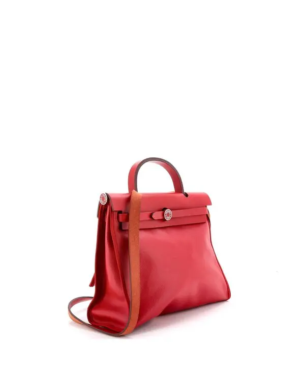 Hermès 31 Herbag Zip Berline Vache Canvas And Leather