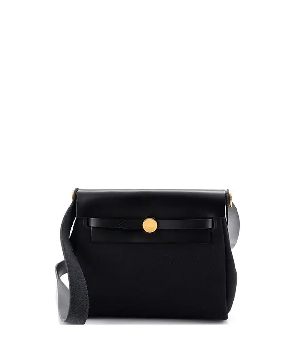 Hermès 20 Herbag Zip Toile And Leather