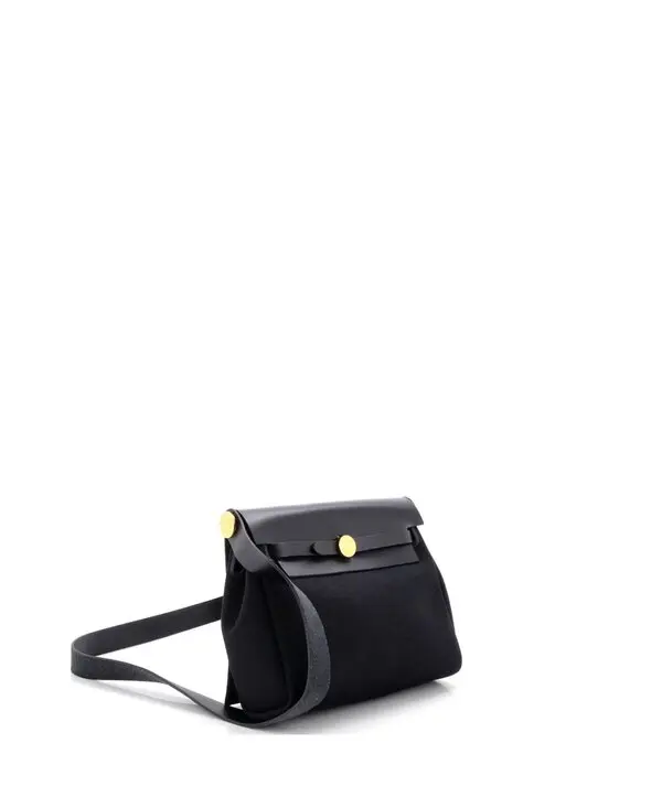 Hermès 20 Herbag Zip Toile And Leather