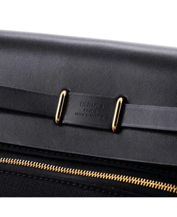 Hermès 20 Herbag Zip Toile And Leather