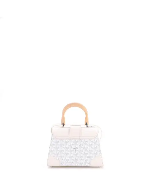 Goyard Structured Saigon Top Handle Bag Coated Canvas With Leather