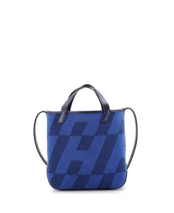 Hermès 27 Cabas H En Biais Tote Canvas With Leather