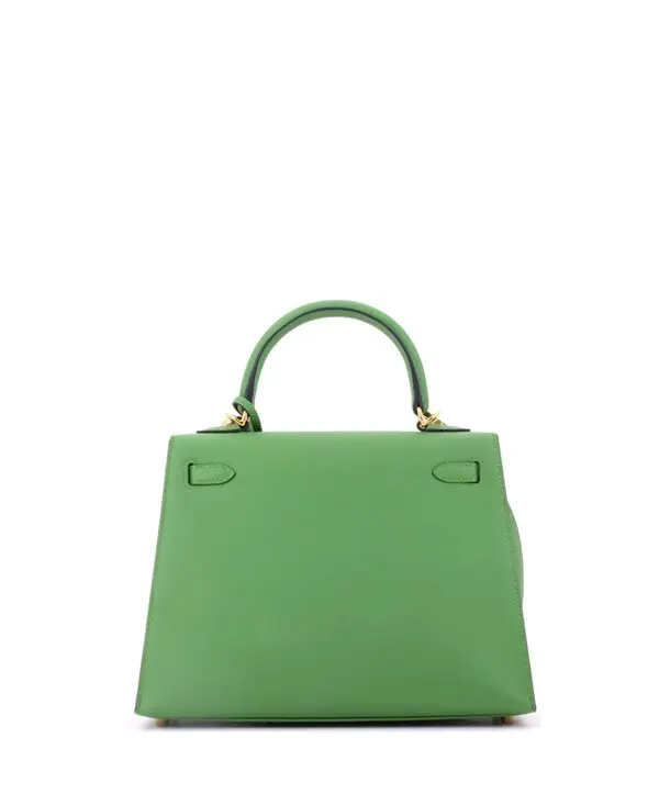 Hermès Kelly 25 Handbag Green Epsom With Gold Hardware