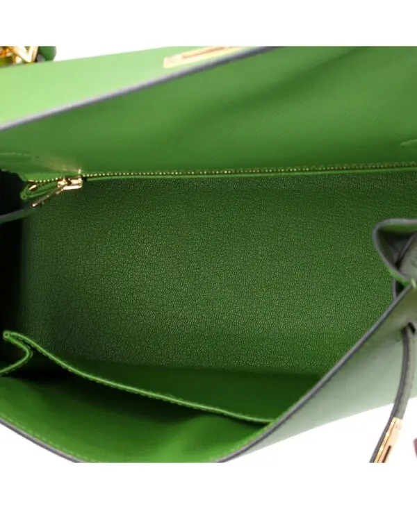Hermès Kelly 25 Handbag Green Epsom With Gold Hardware