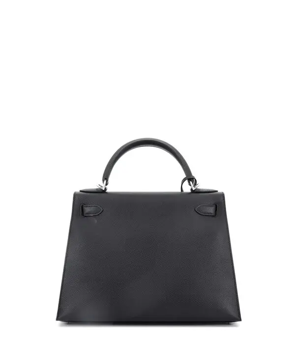 Hermès Kelly 28 Handbag Black Epsom With Palladium Hardware