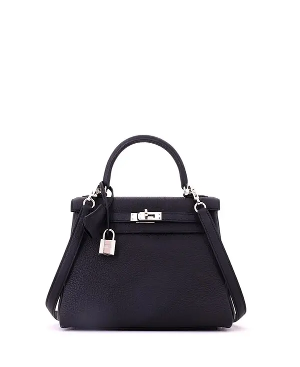 Hermès Kelly 25 Handbag Black Togo With Palladium Hardware