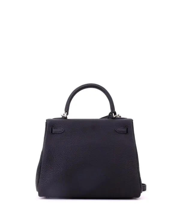 Hermès Kelly 25 Handbag Black Togo With Palladium Hardware