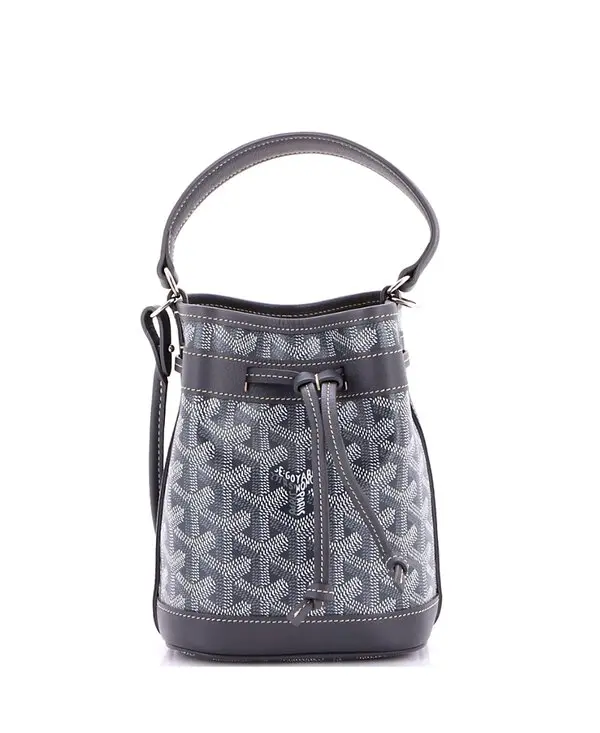 Goyard Petit Flot Bucket Bag Coated Canvas - Gray