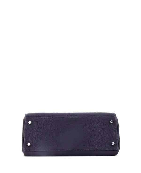 Hermès Kelly 28 Handbag Blue Togo With Palladium Hardware