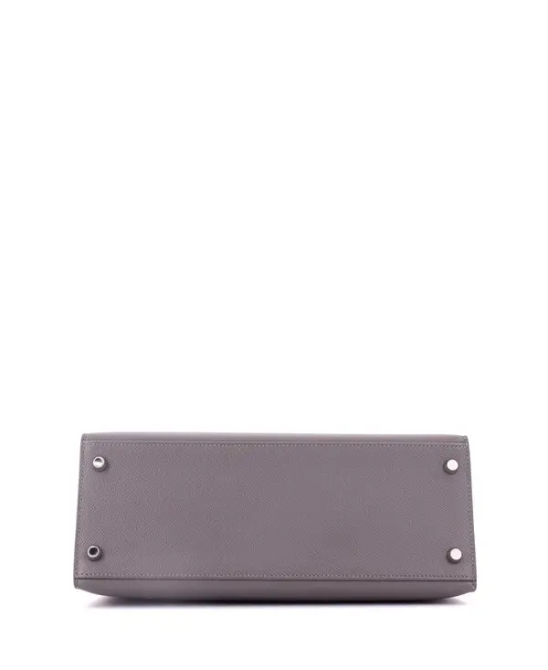 Hermès Kelly 28 Handbag Grey Epsom With Palladium Hardware