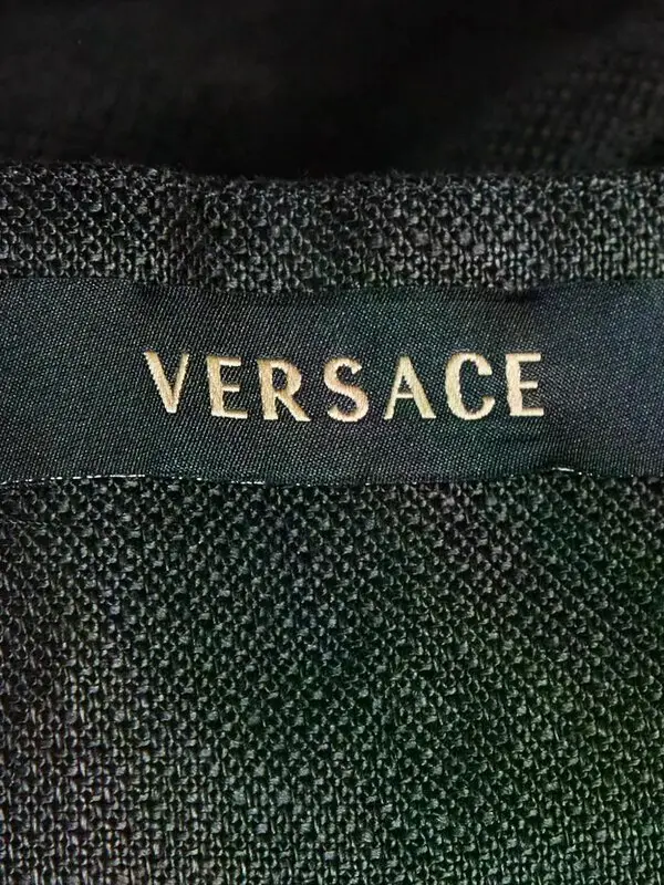 Versace Linen Canvas Sleeveless Mini Dress