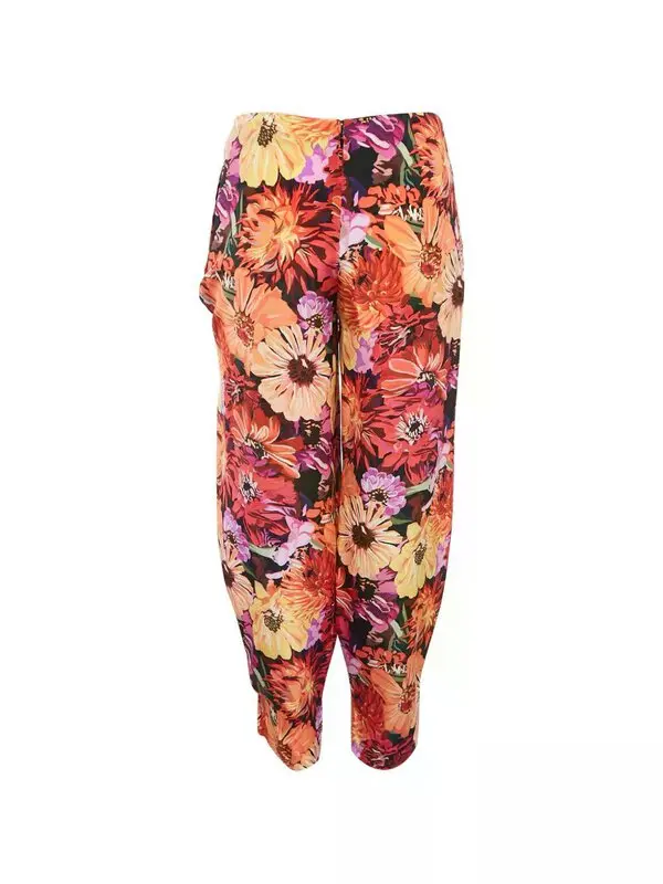 Stella McCartney Floral-print Tie-up Trousers