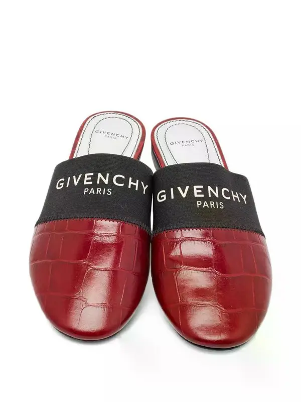 Givenchy Bedford Croc-embossed Mules