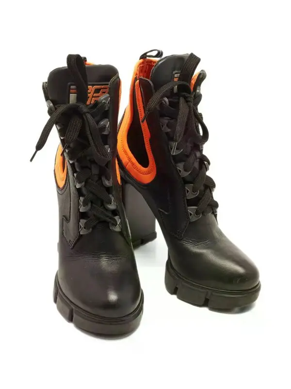 Prada Lace-up Platform Ankle Boots