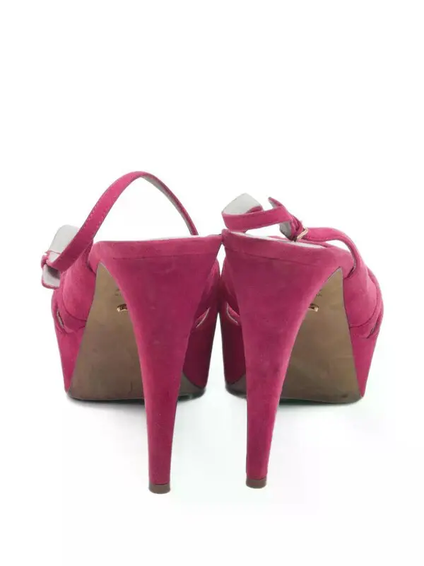 SERGIO ROSSI Peep-toe Slingback Pumps