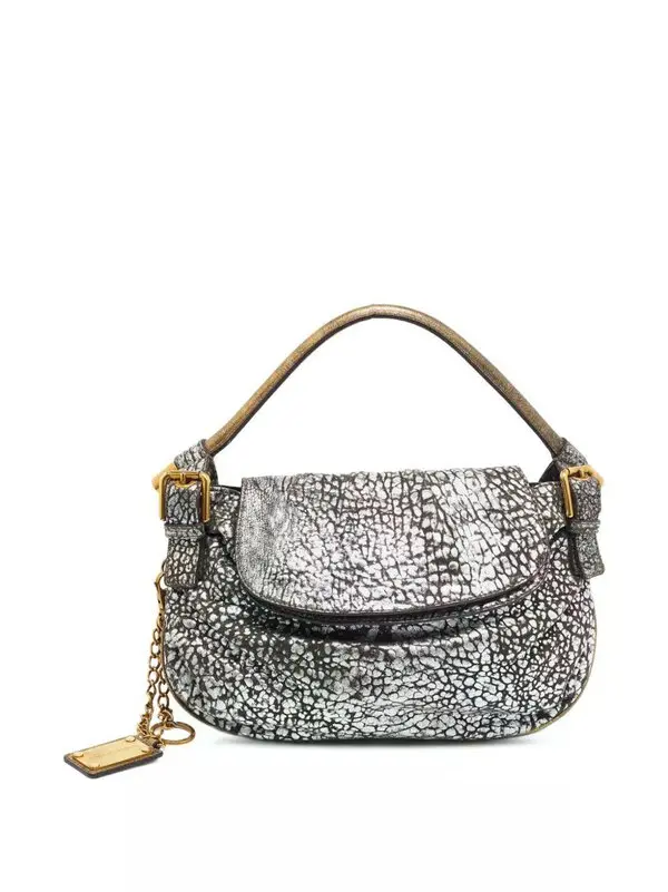 Dolce & Gabbana Medium Cracked Leather Tote Bag - Silver