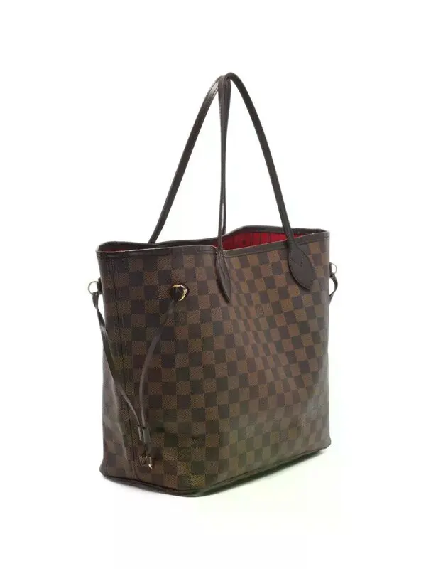 LOUIS VUITTON 2011 Mm Neverfull Damier Ebène Canvas Tote Bag - Brown