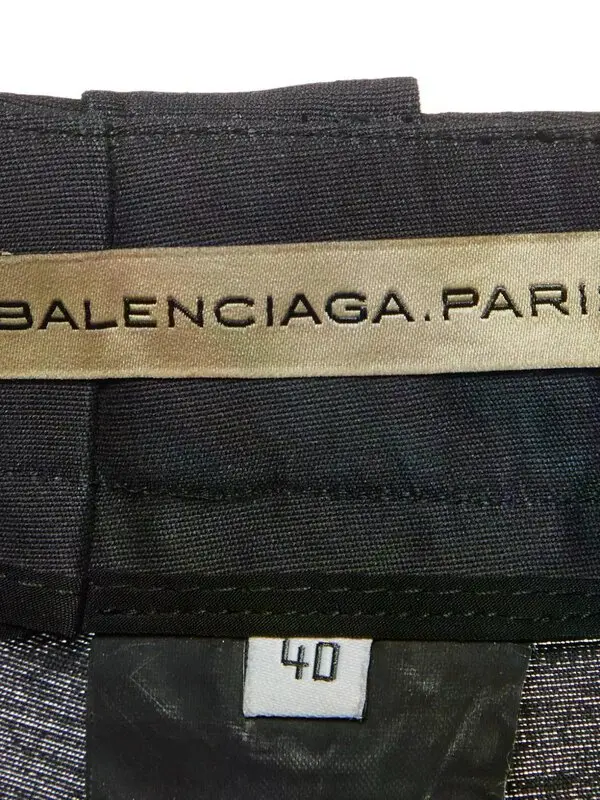 Balenciaga Pleated Striped Mini Skirt