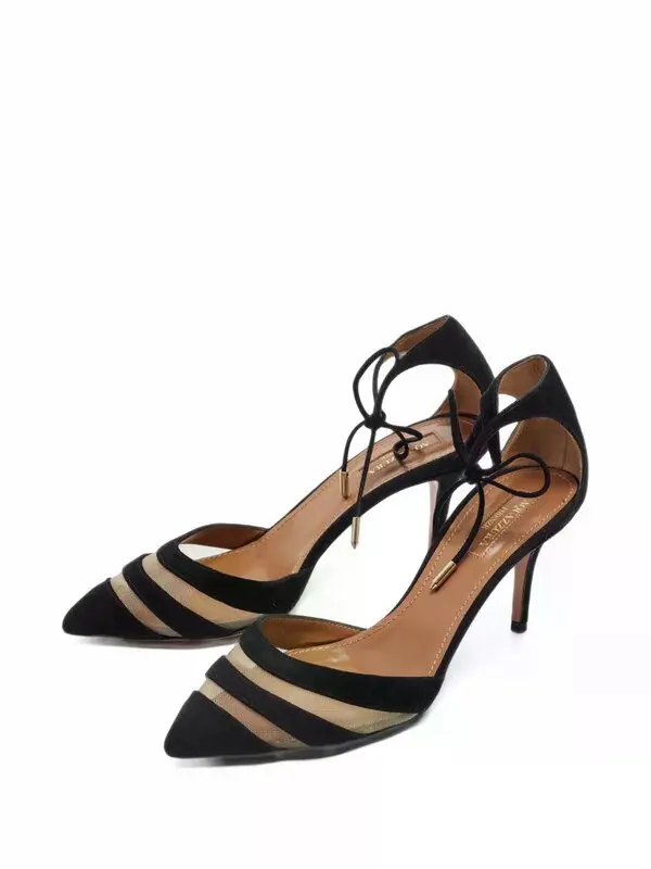 AQUAZZURA Mesh Suede Pumps