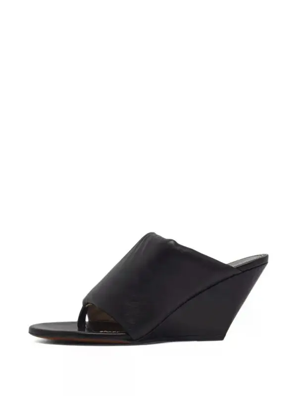 Proenza Schouler Leather Wedge Sandals - Black