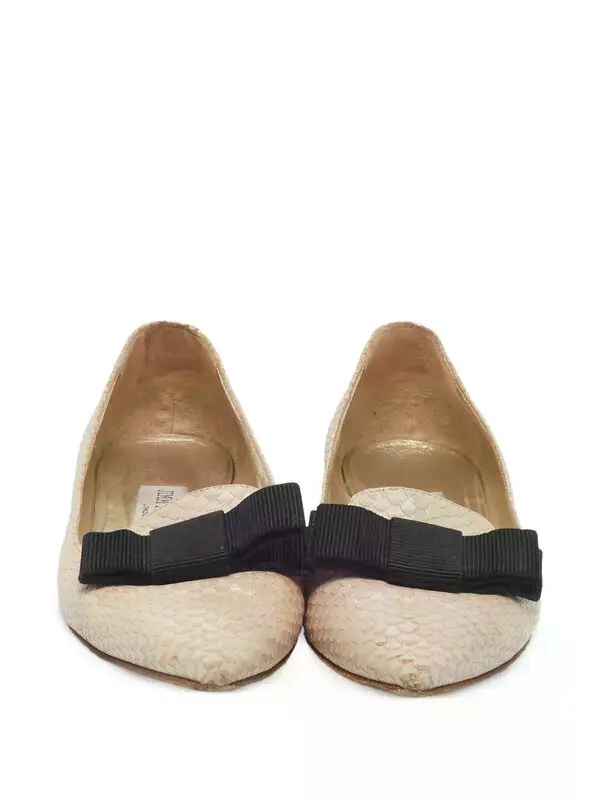 JIMMY CHOO Gala Bow Flat Pumps