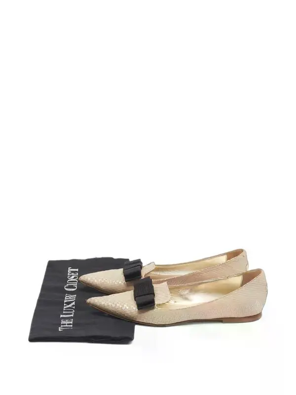 JIMMY CHOO Gala Bow Flat Pumps
