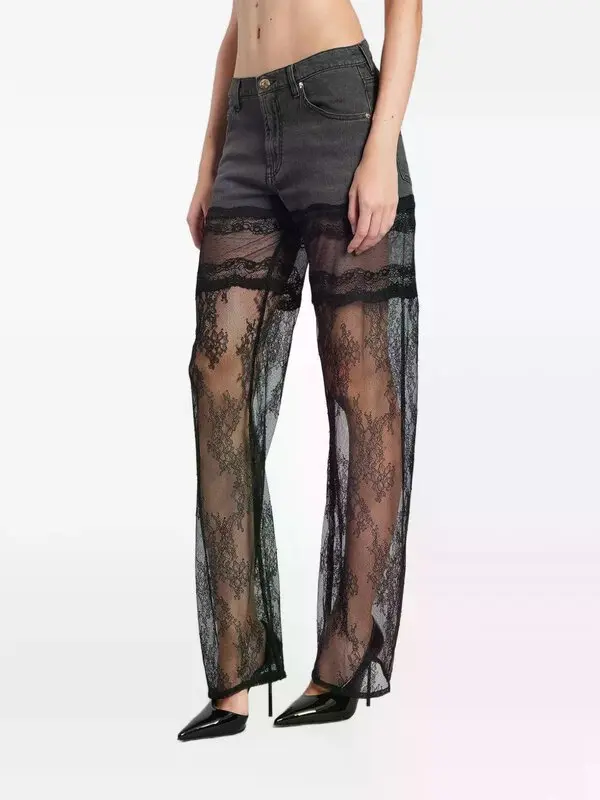 Blumarine Lace-panelled Jeans