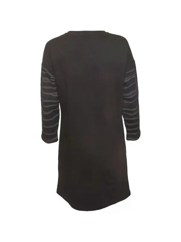 Roberto Cavalli Zebra-print Long-sleeve Midi Dress