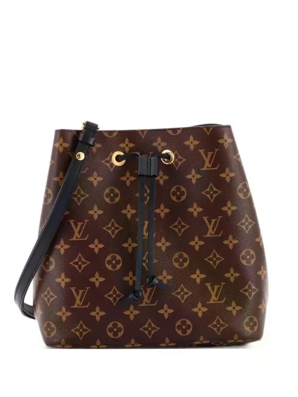 LOUIS VUITTON Neonoe Handbag Monogram Canvas With Leather Mm Bucket Bag - Brown