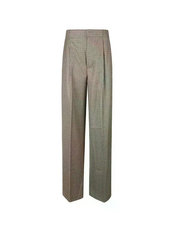 SA SU PHI Houndstooth-pattern Pleated Trousers - Neutrals