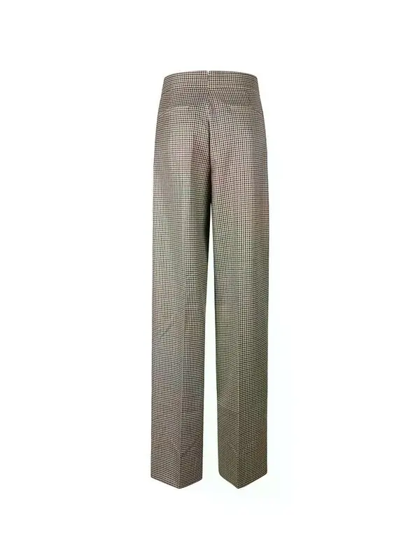 SA SU PHI Houndstooth-pattern Pleated Trousers