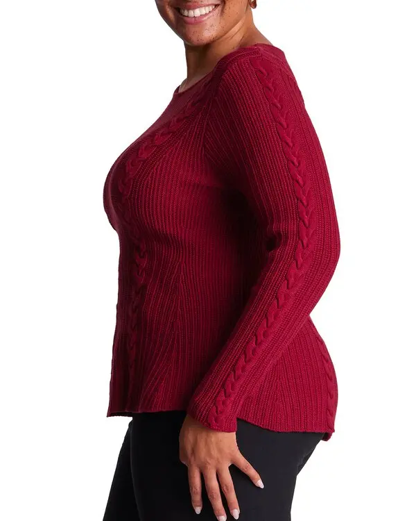 ESTELLE Eveline Peplum Ribbed Knit Sweater