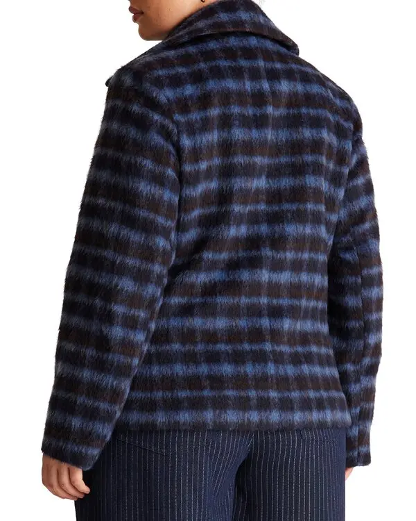 ESTELLE Nightfall Check Double Breasted Coat