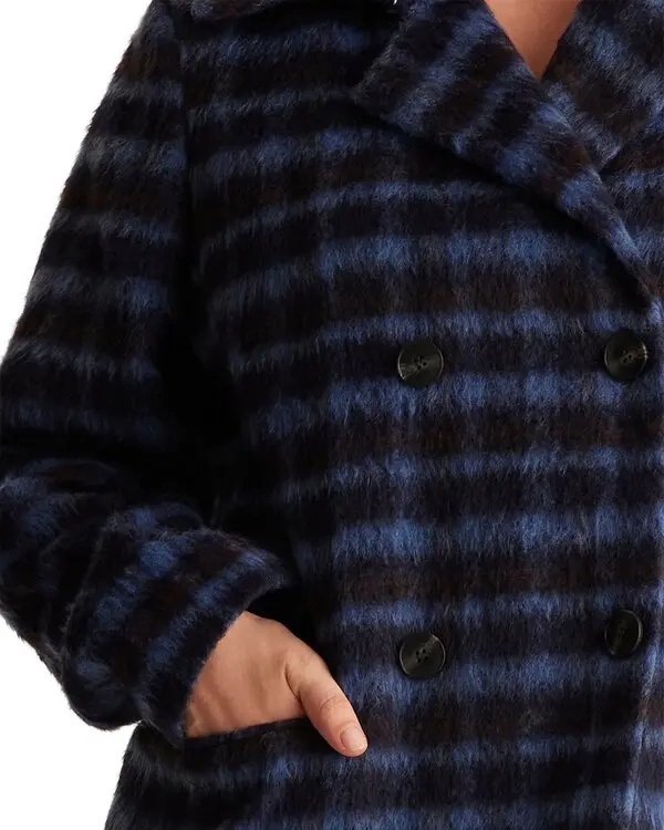 ESTELLE Nightfall Check Double Breasted Coat