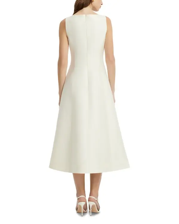 LEO LIN Cleo Wool & Silk Embellished Sleeveless Midi Dress