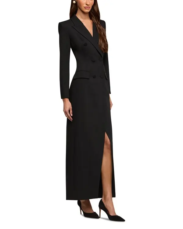 L'AGENCE Vale Double Breasted Maxi Tuxedo Dress