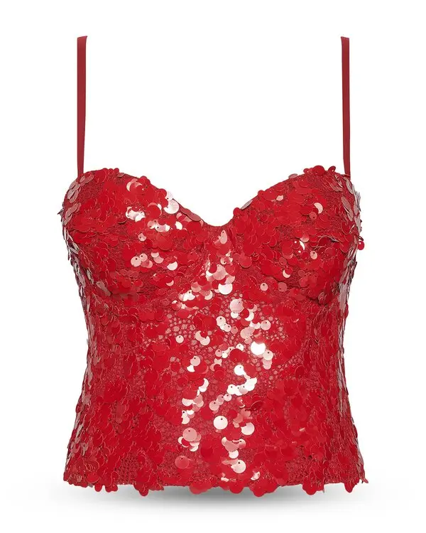 L'AGENCE Lior Sequin Bralette Cami
