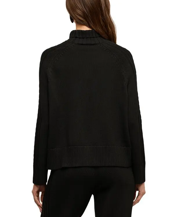 L'AGENCE Sandrina Turtleneck Cable Knit Sweater
