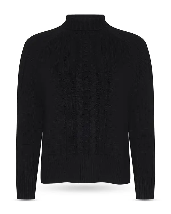 L'AGENCE Sandrina Turtleneck Cable Knit Sweater