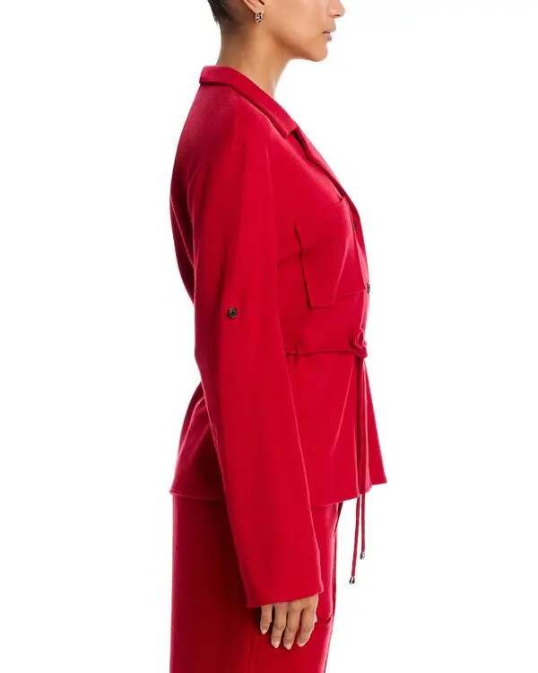 Rag & Bone Sonny Wool Tie Waist Shirt - Red
