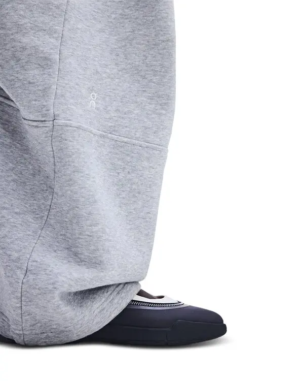 On Oversized Drawstring Knee Sweatpants - Alloy Heather