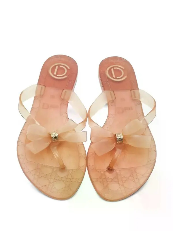 Dior Glossy Bow-detail Sandals