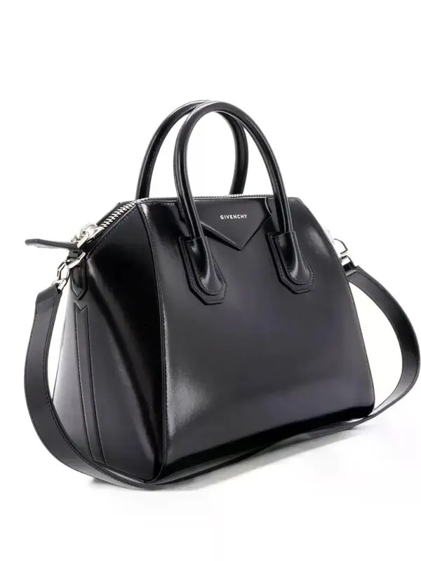 Givenchy Antigona Bag Glazed Leather Small Satchel - Black