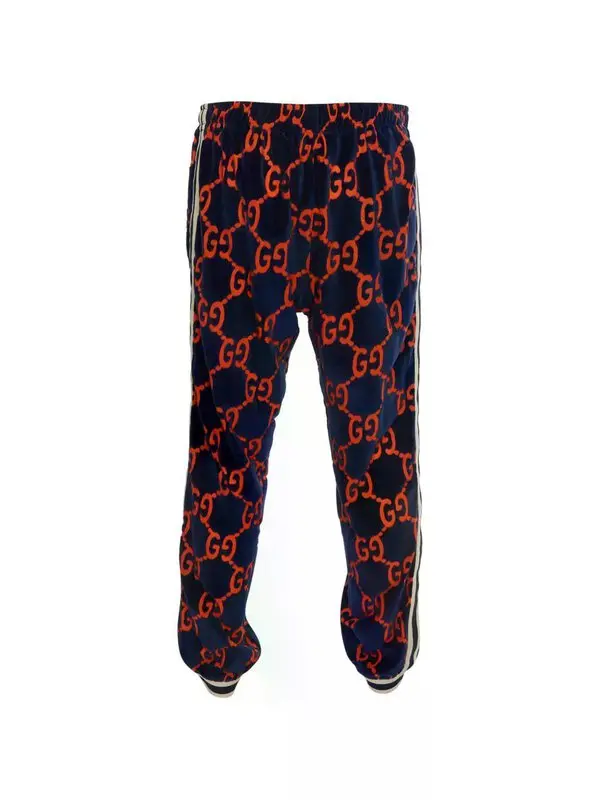 Gucci Gg Monogram Velour Track Pants