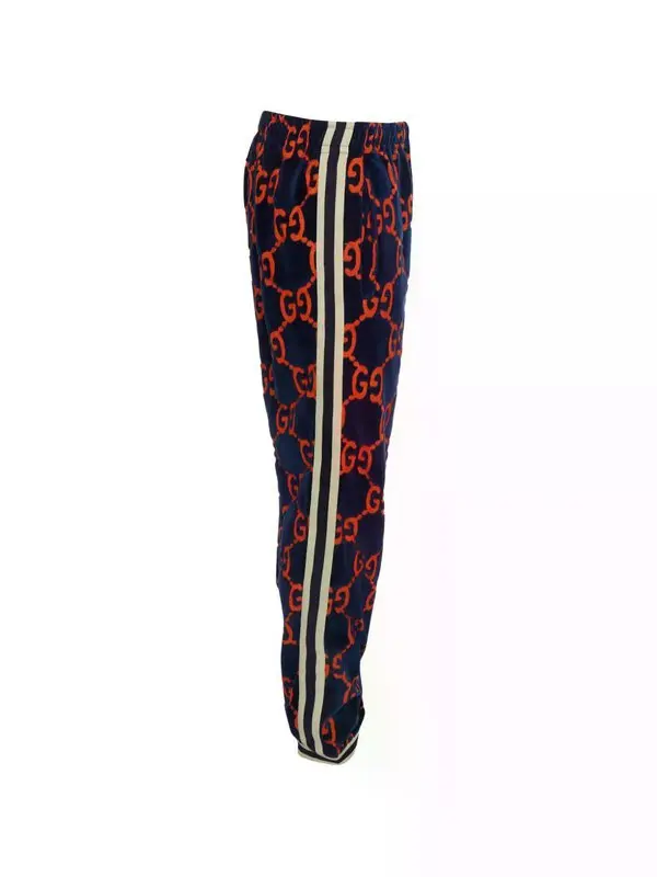 Gucci Gg Monogram Velour Track Pants