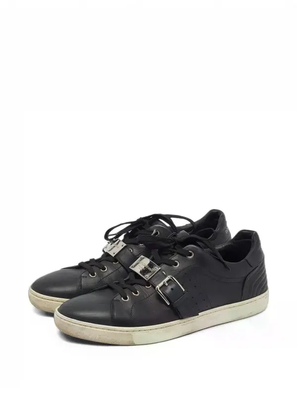 Dolce & Gabbana Perforated Buckled Low-top Sneakers